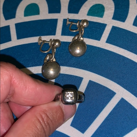 Napier | Jewelry | Vintage Napier Sterling Silver Earrings Ring | Poshmark
